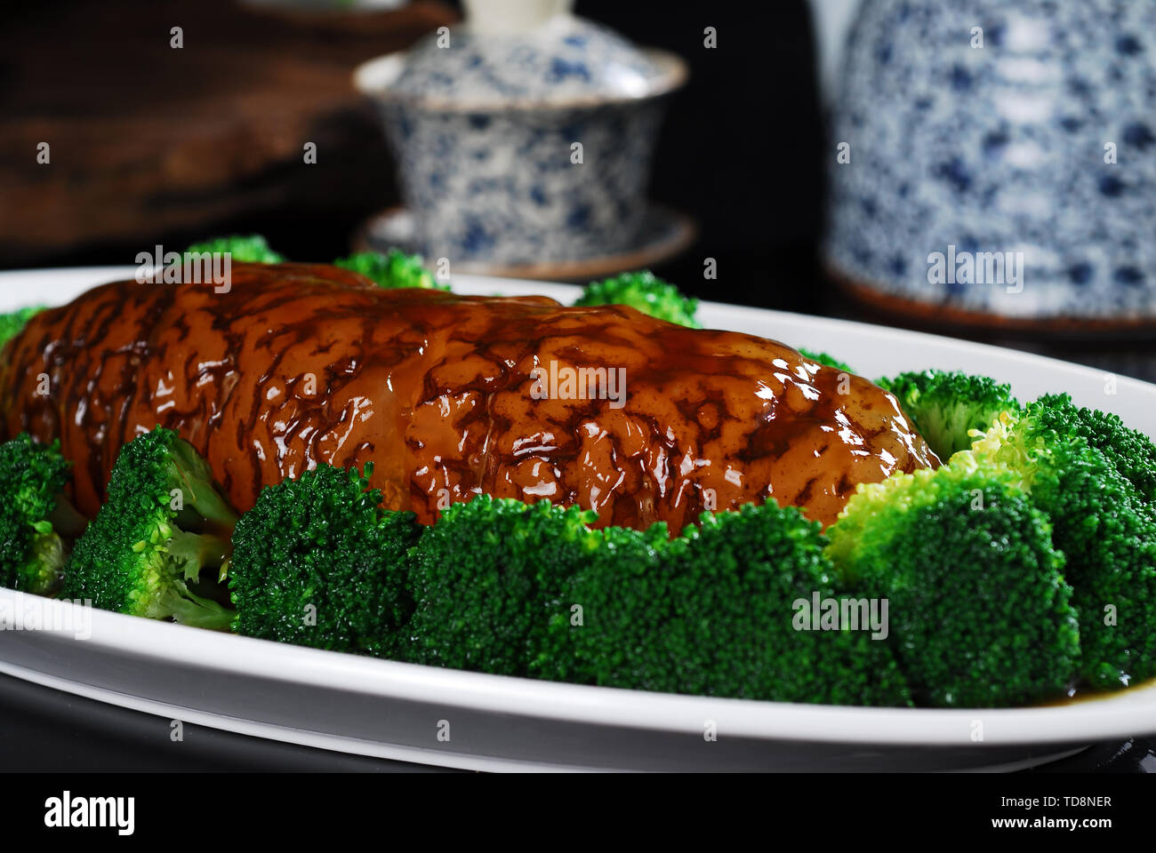 Stewed sea cucumber Stock Photo - Alamy