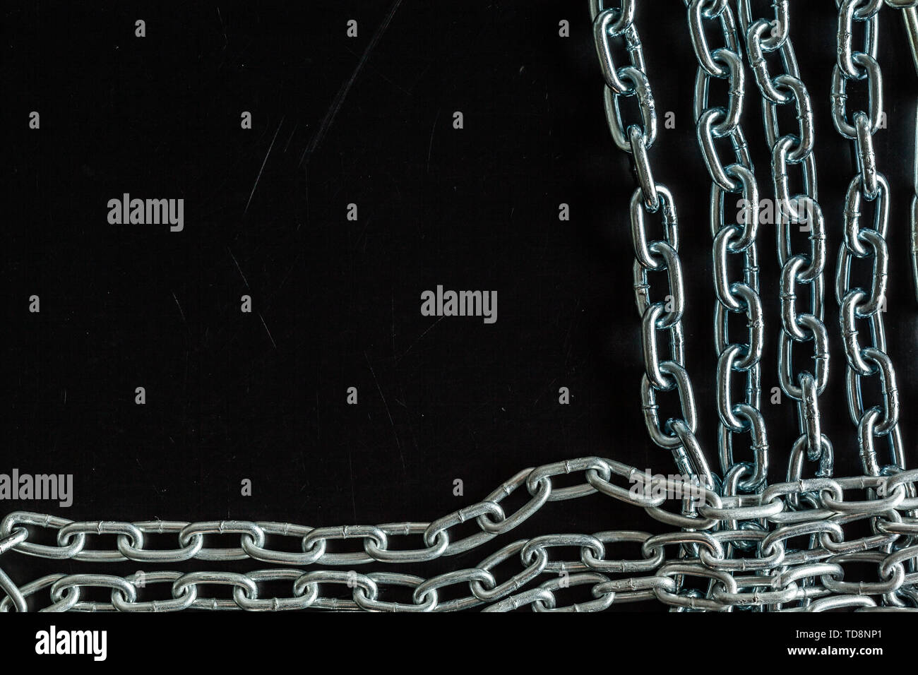 Strong chain black background Stock Photo - Alamy