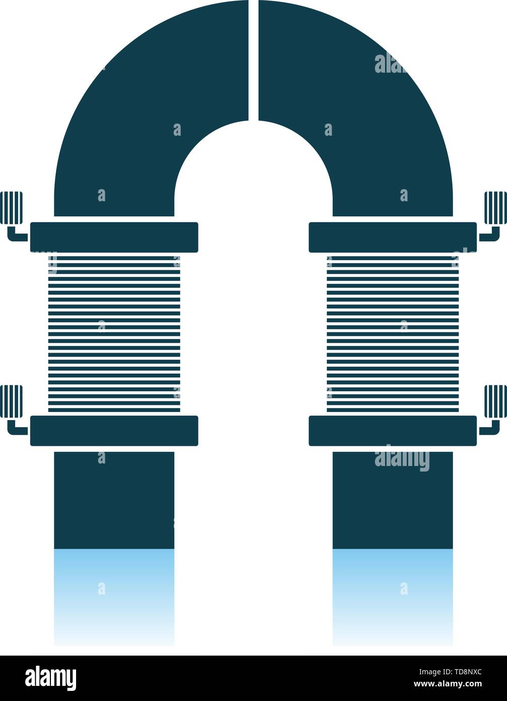 Electric Magnet Icon. Shadow Reflection Design. Vector Illustration ...