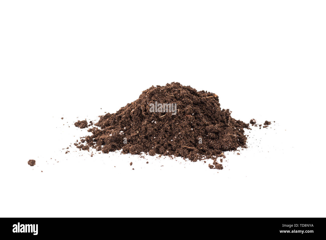 Soil or dirt section isolated on white background Stock Photo - Alamy