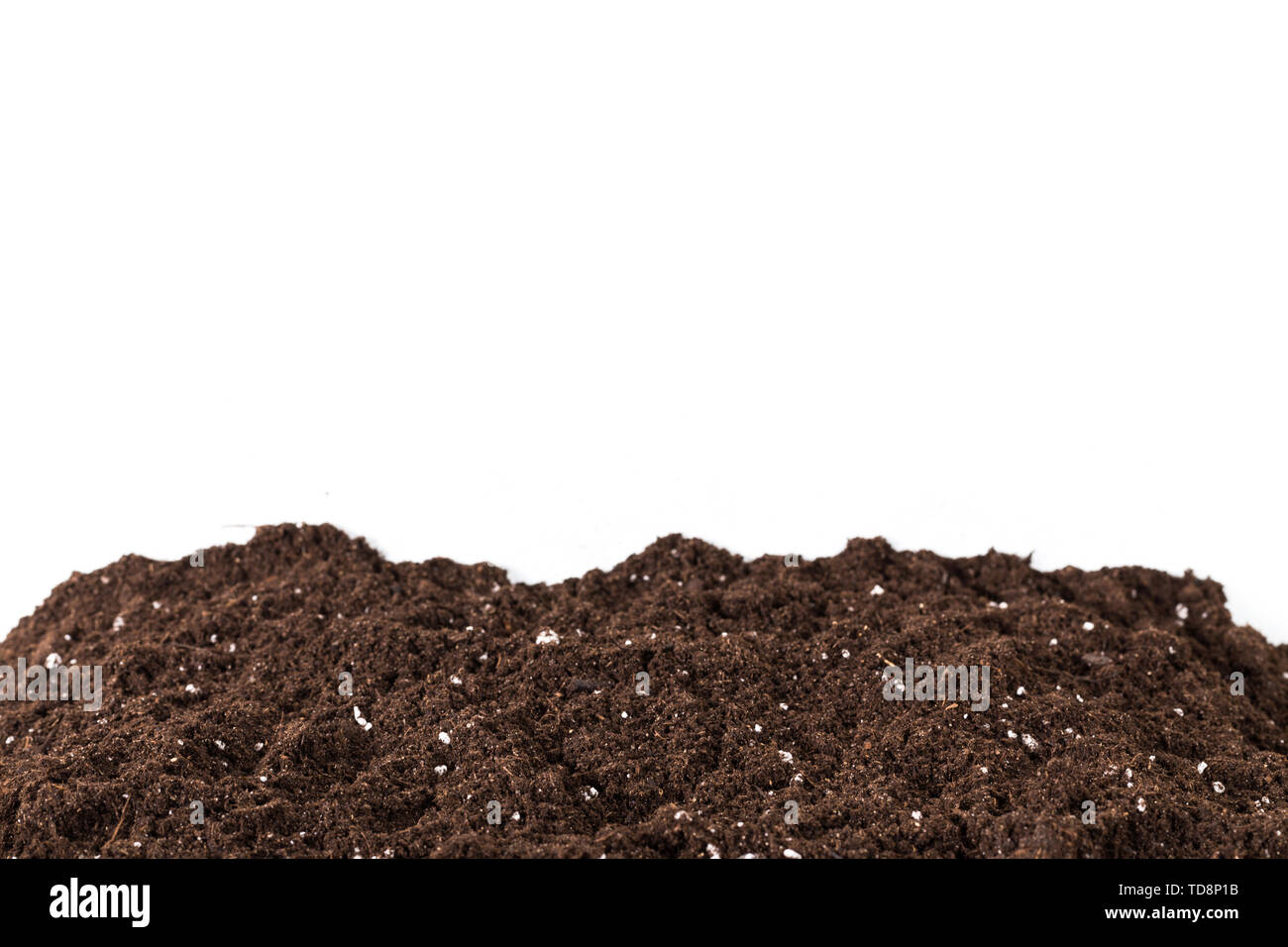 Soil or dirt section isolated on white background Stock Photo - Alamy