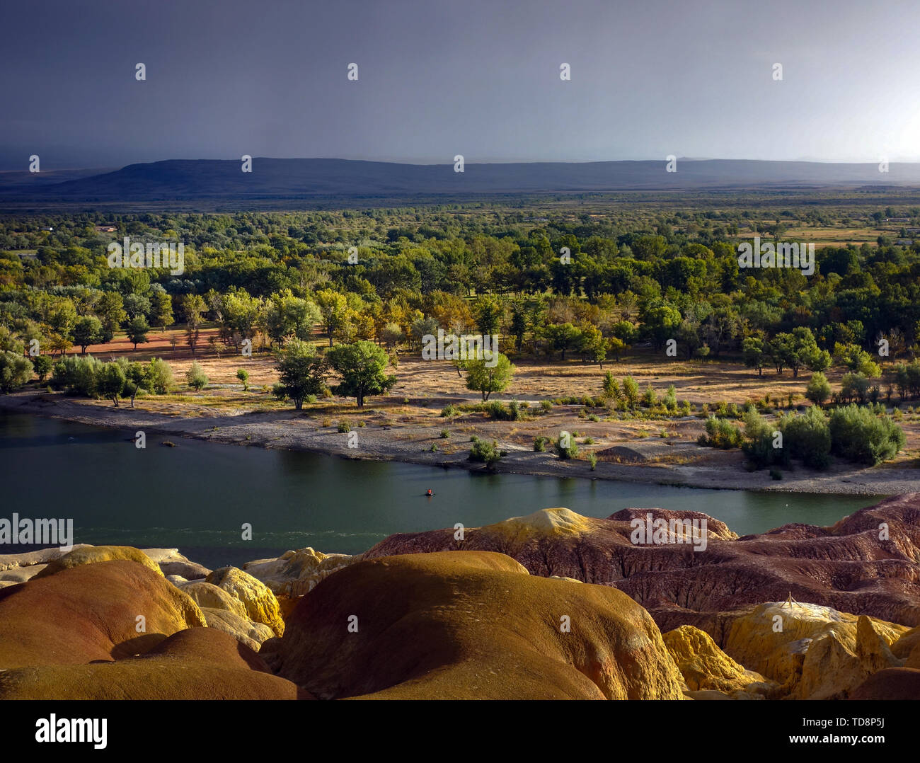 Colorful beach scenery Stock Photo - Alamy
