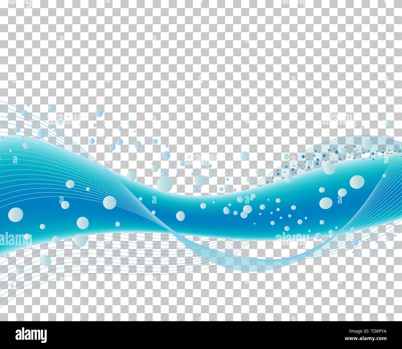 Abstract water background with transparency grid on back. Vector ...