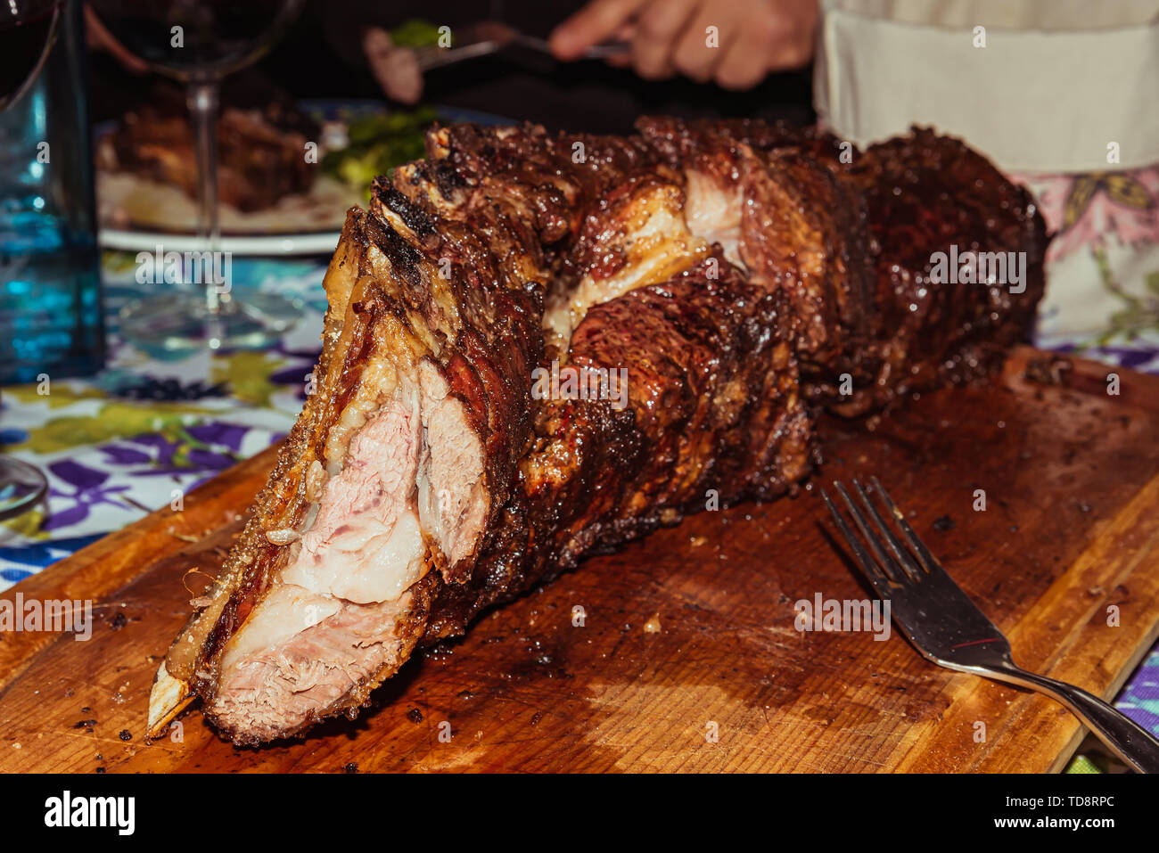 "Parrillada" Argentine barbecue make on live coal (no flame), beef ...