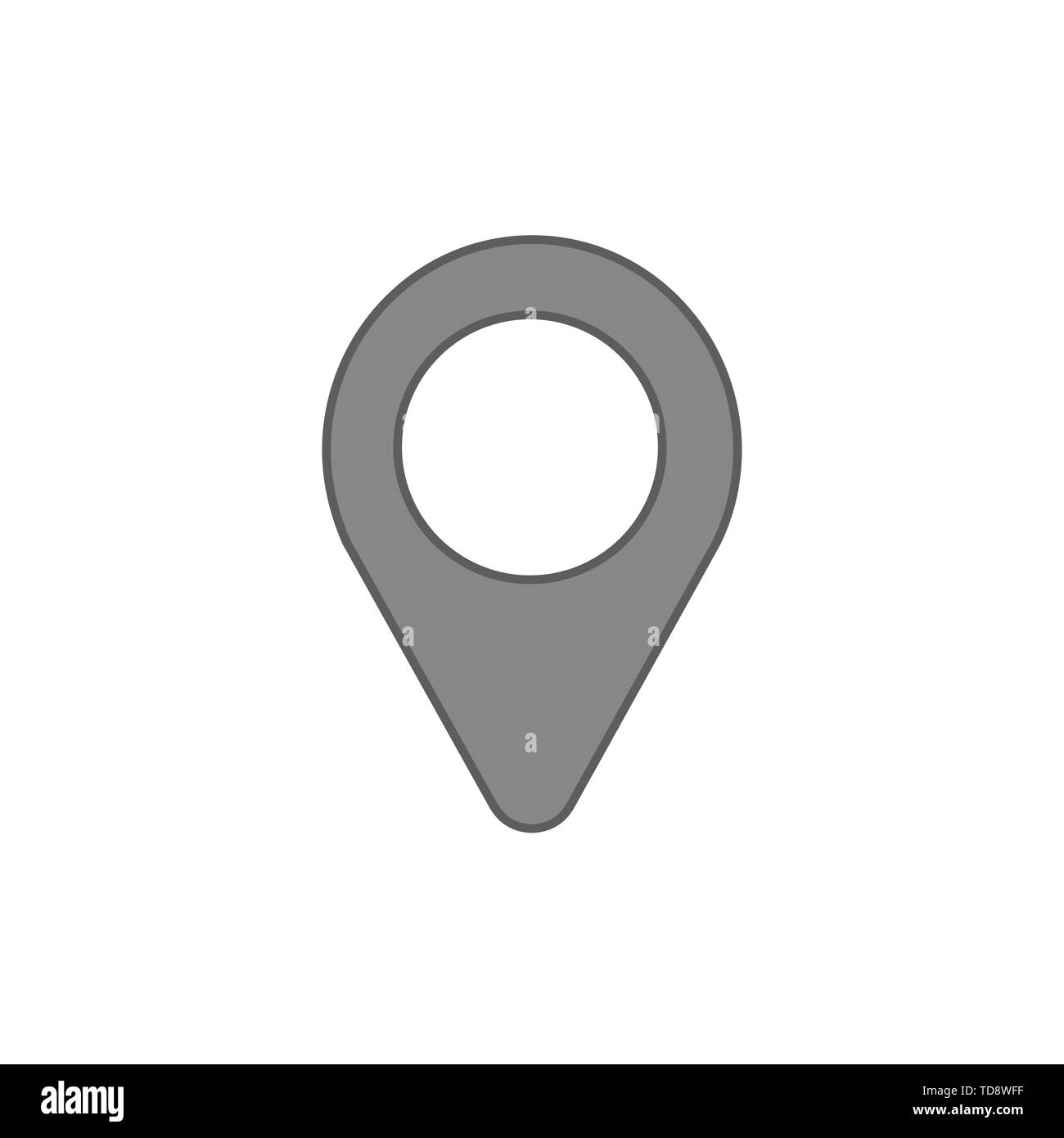 Vector icon of placemarker map pointer. Colored outlines Stock Vector Image & Art - Alamy