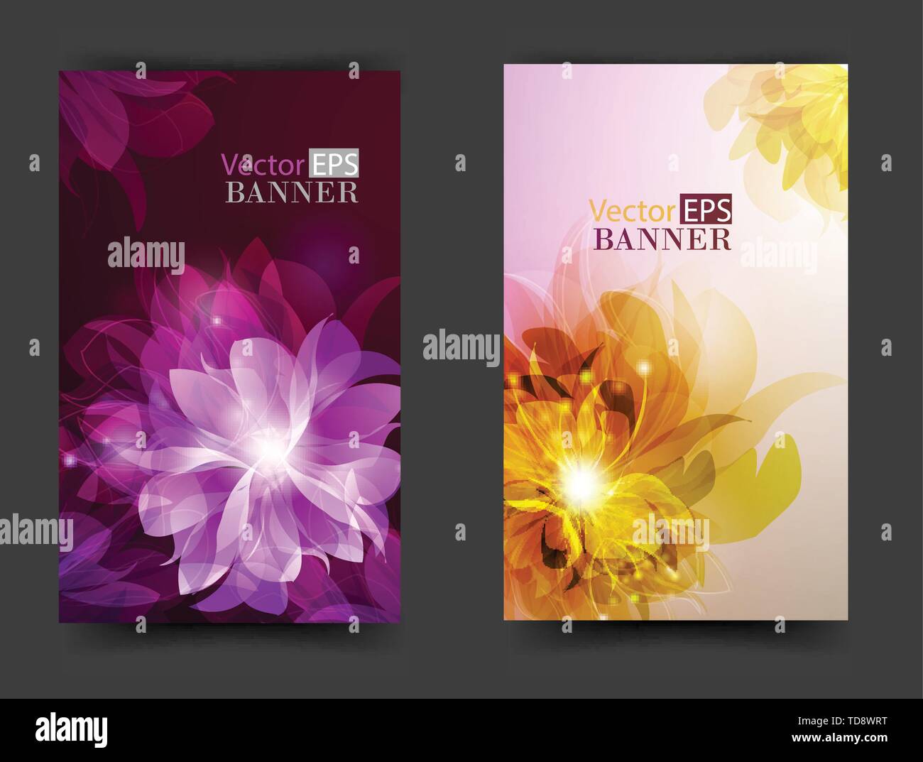 Flower vector background brochure template Stock Vector Image & Art - Alamy