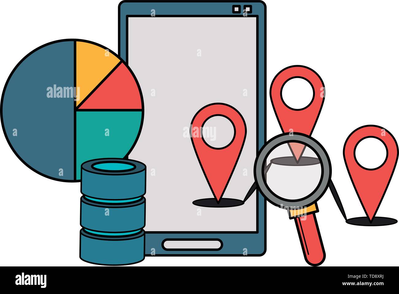 Office and business technology symbols Stock Vector Image & Art - Alamy