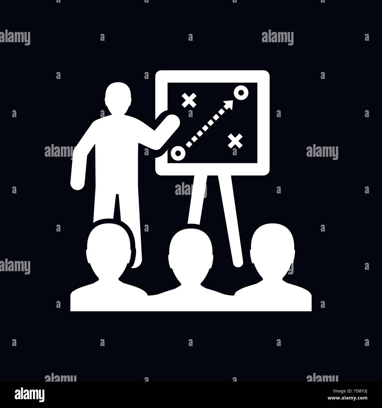 Coach icon vector, training and mentoring symbol Stock Vector Image ...