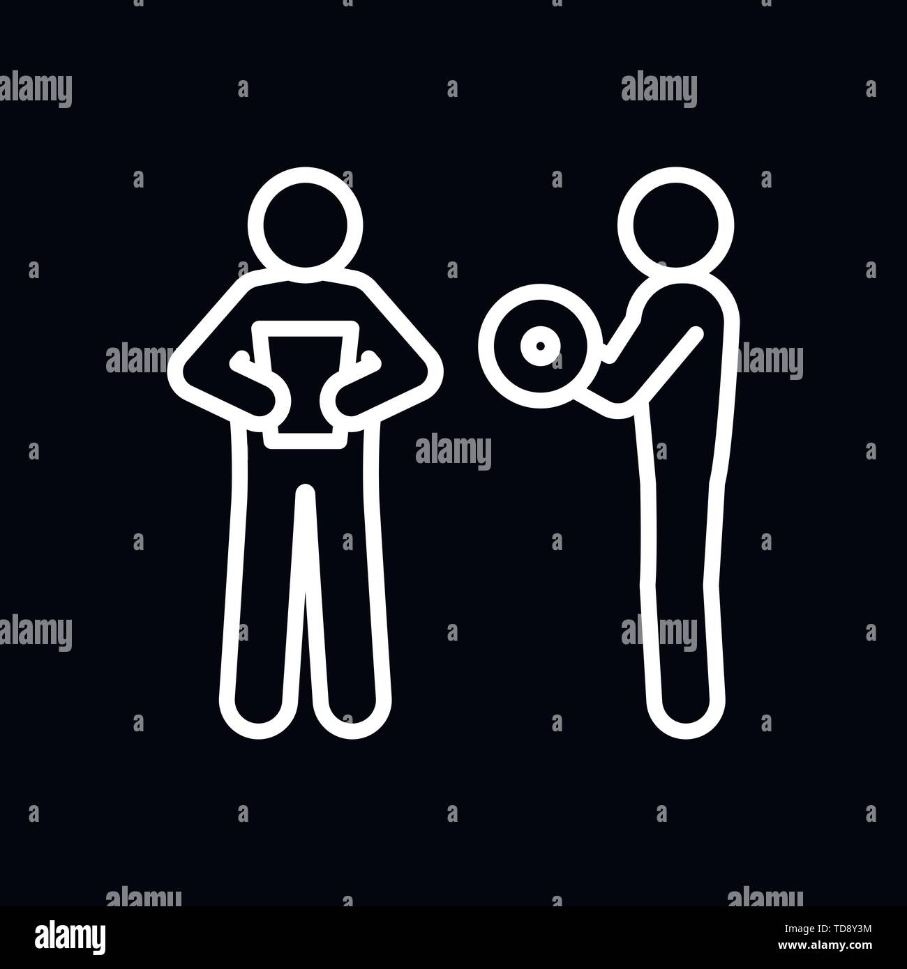 Coach icon vector, training and mentoring symbol Stock Vector Image ...