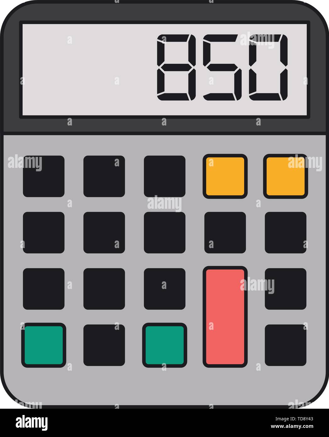 Calculator math device isolated symbol Stock Vector Image & Art - Alamy