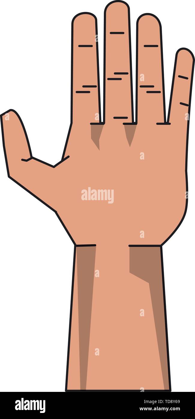 Human han with palm open cartoon Stock Vector Image & Art - Alamy