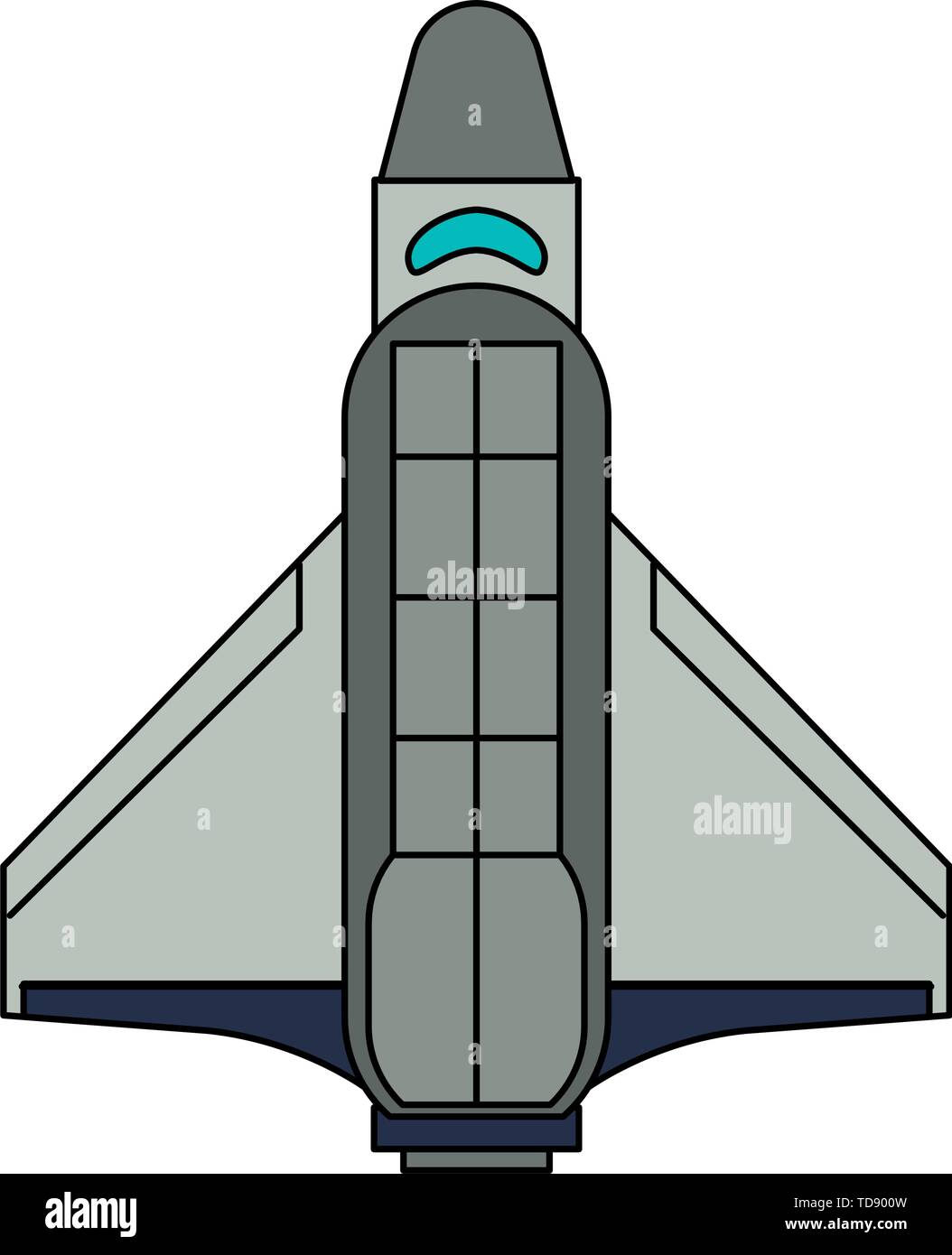 Spaceship vertical take off position symbol isolated Stock Vector Image ...