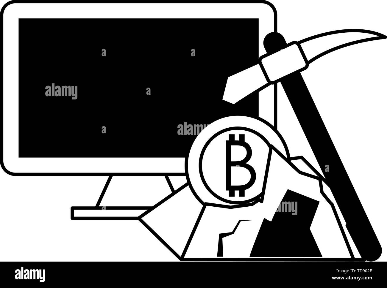 Digital currency symbols Black and White Stock Photos & Images - Alamy