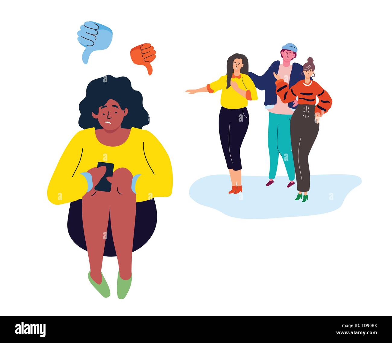 Bullying - modern colorful flat design style illustration Stock Vector ...