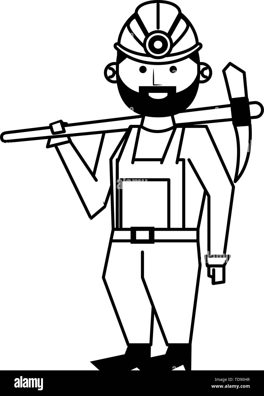 Miner Clipart Black And White