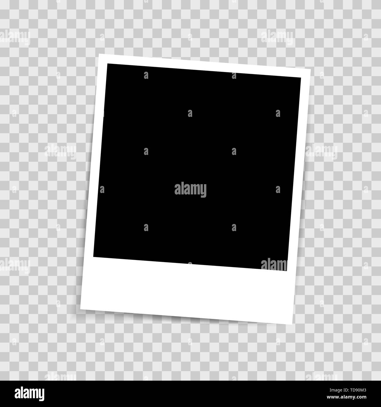 Retro Photo frame isolated on transparent background Stock Vector Image ...