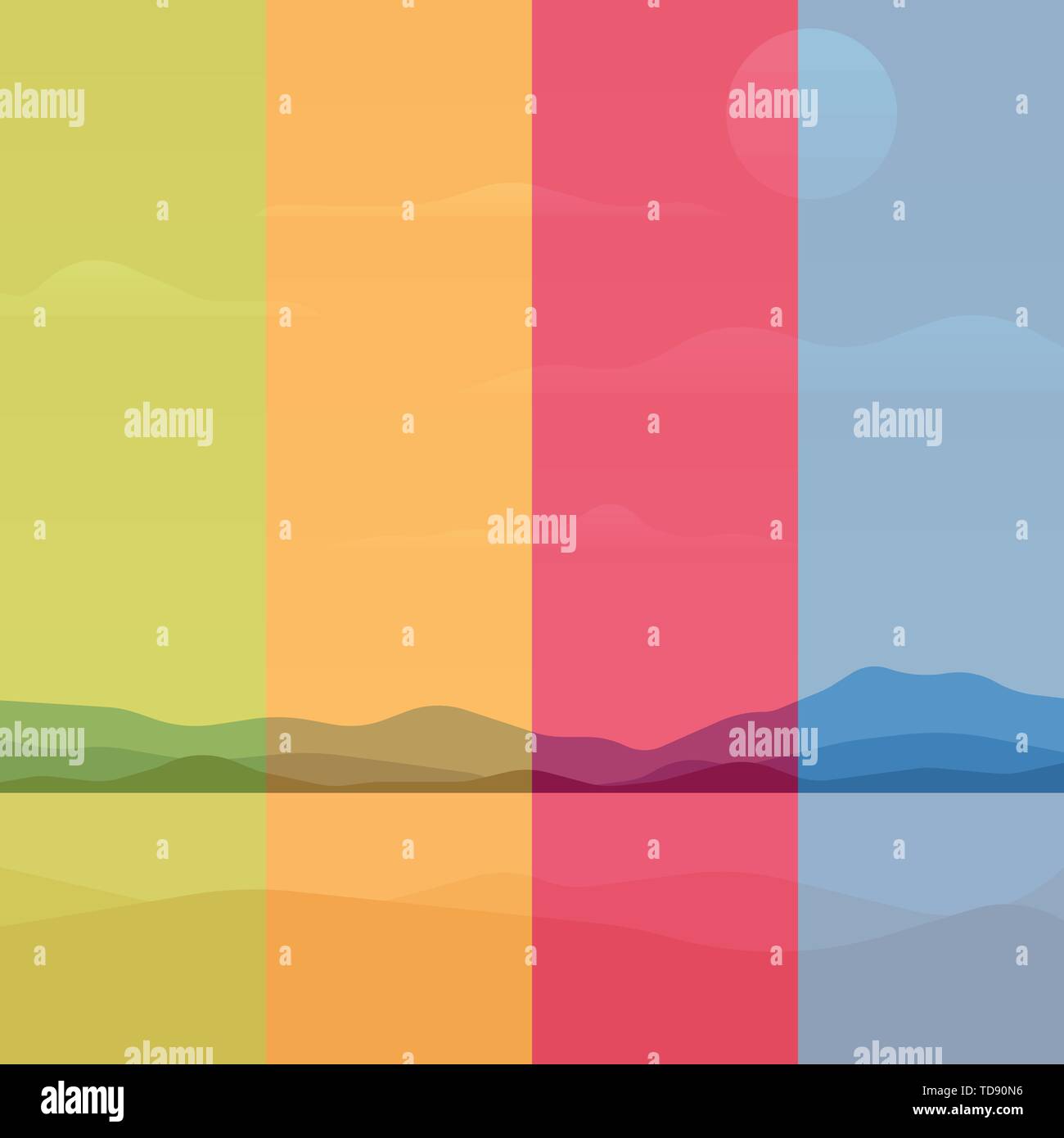 Nature seasons background. Four different seasons. ector Stock Vector ...