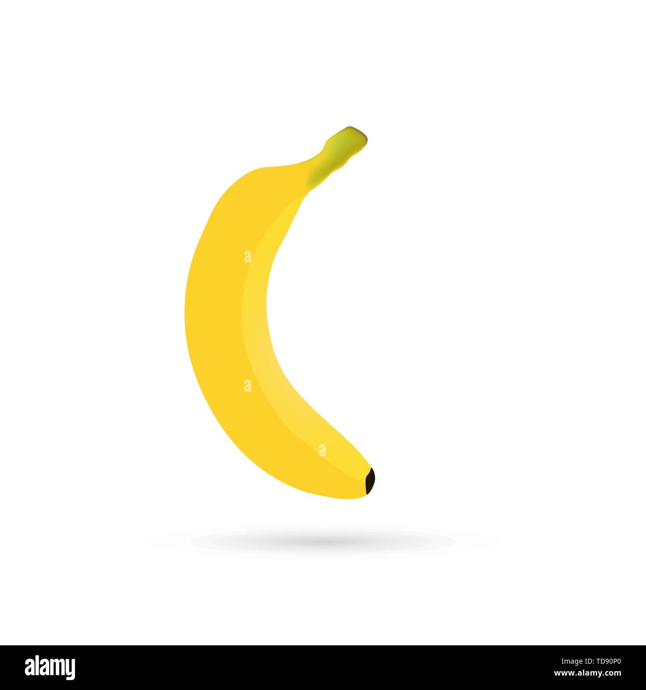 Banana icon with shadow. Vector eps10 illustration Stock Vector Image ...