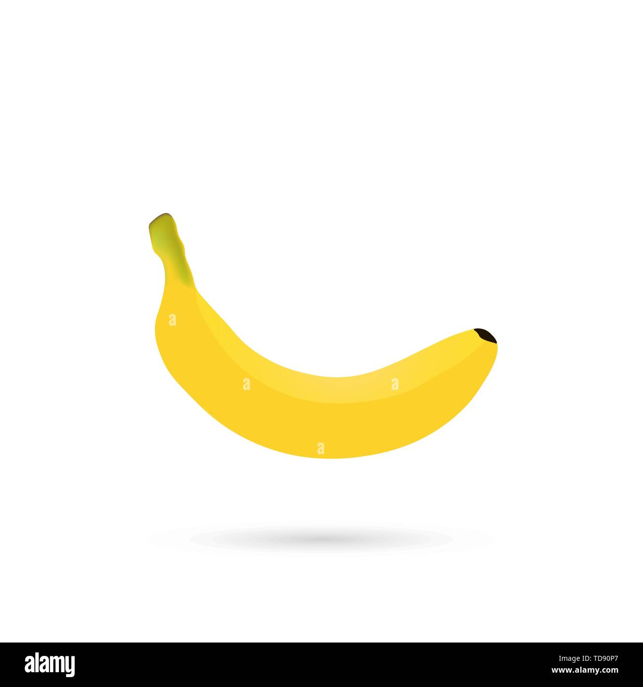 Banana icon with shadow. Vector eps10 illustration Stock Vector Image ...