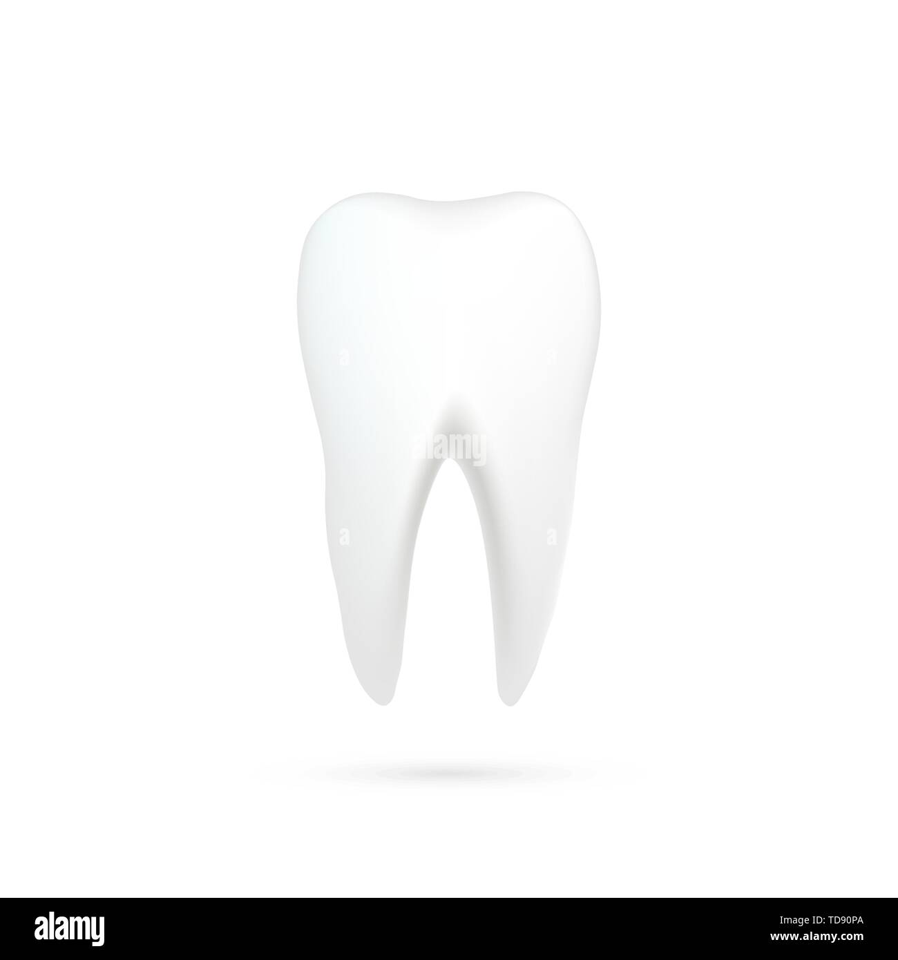 Tooth with shadow. Medical sign. Vector eps10 Stock Vector Image & Art ...