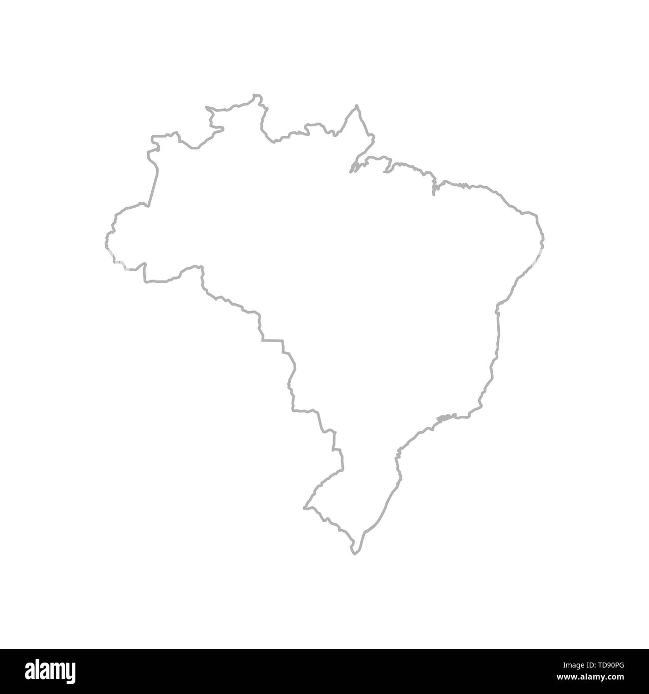Brasil map line style. Vector eps10 illustration Stock Vector Image ...