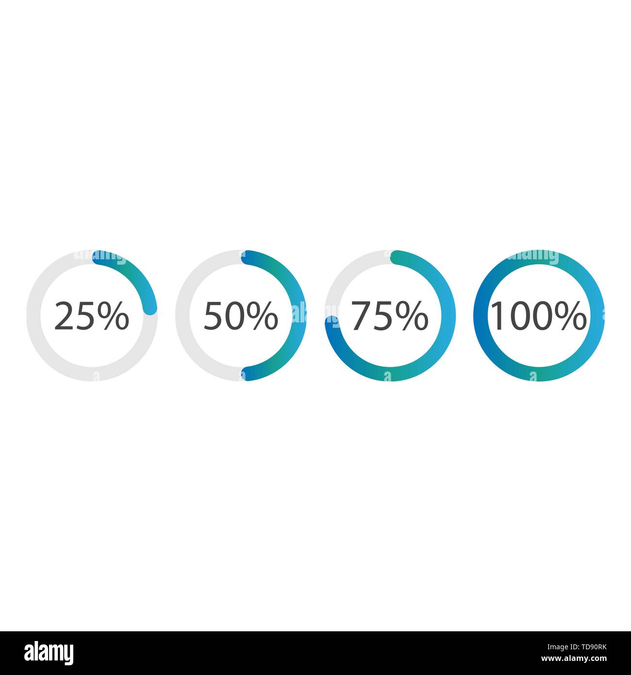Loading bar icons set. Flat style. Vector Stock Vector Image & Art - Alamy