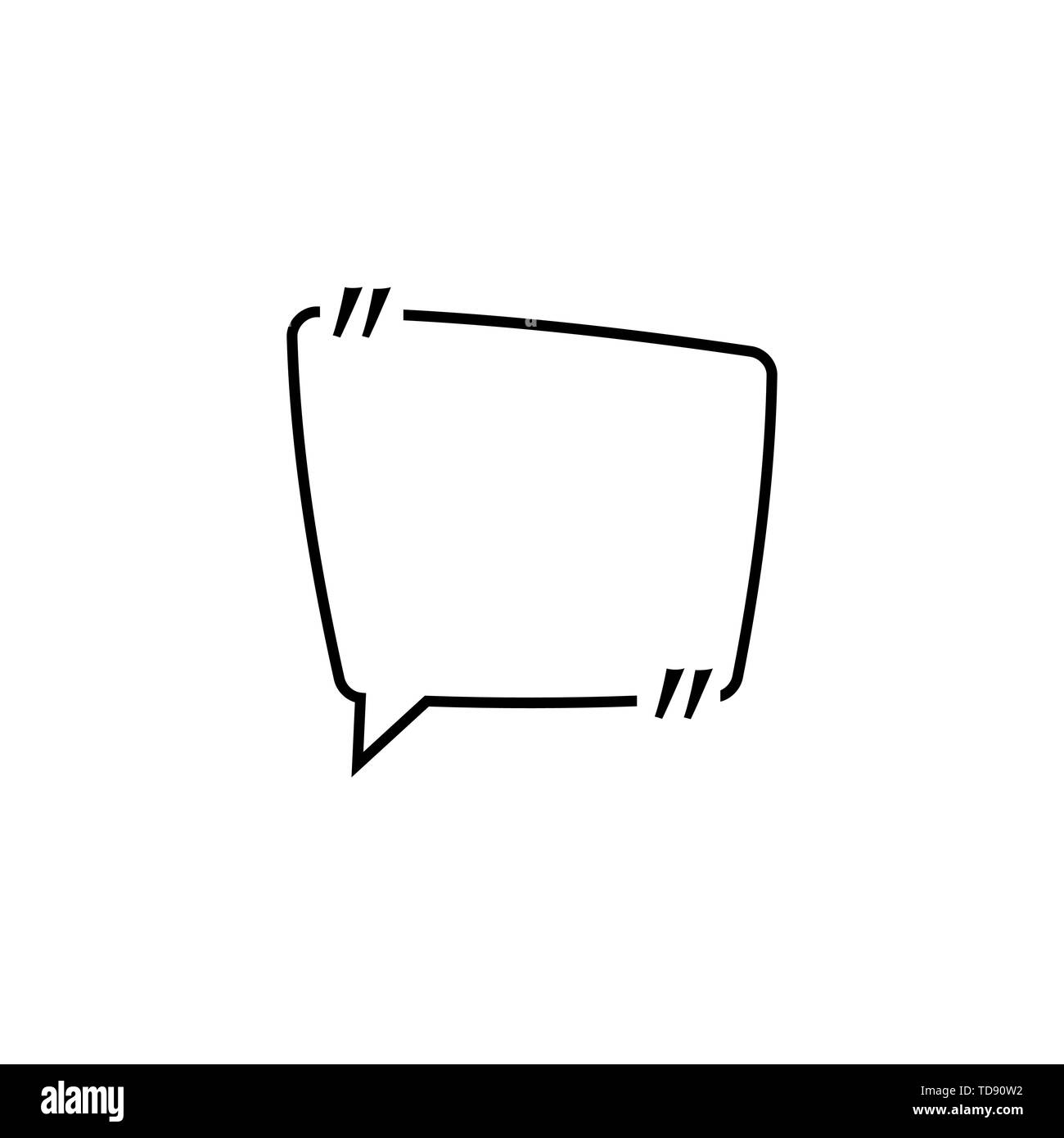 Speech bubble quotes isolated on white background Stock Vector Image ...