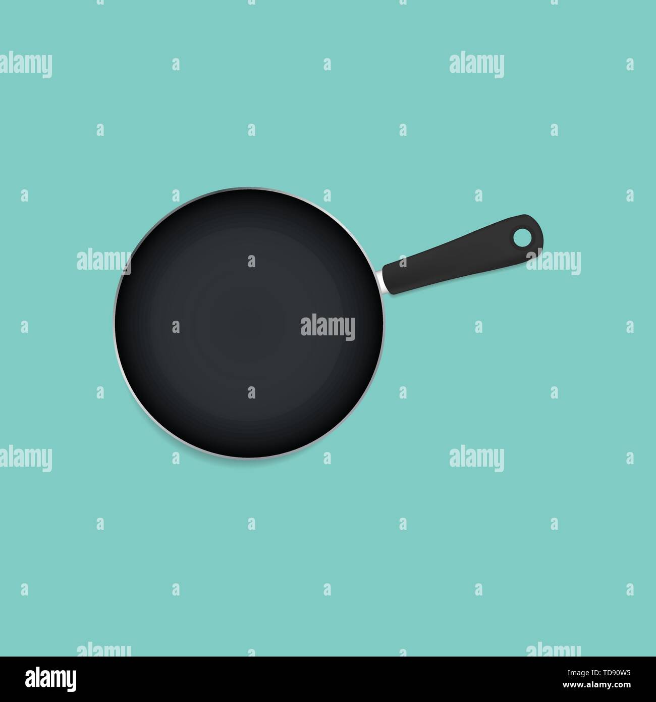 Pan with shadow isolated on blue back Stock Vector Image & Art - Alamy