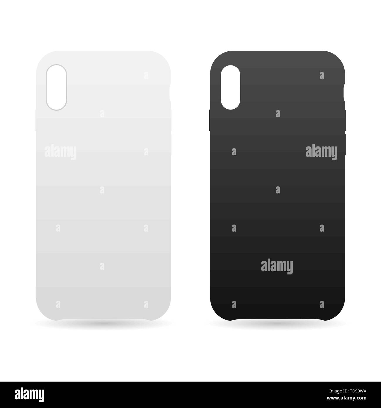Phone case with shadow on white back Stock Vector Image & Art - Alamy