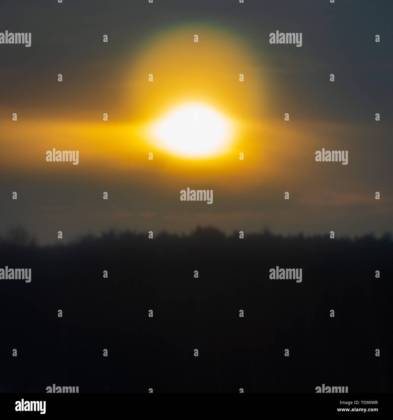 blue sky with clouds and plane trails and some birds flying. abstract ...