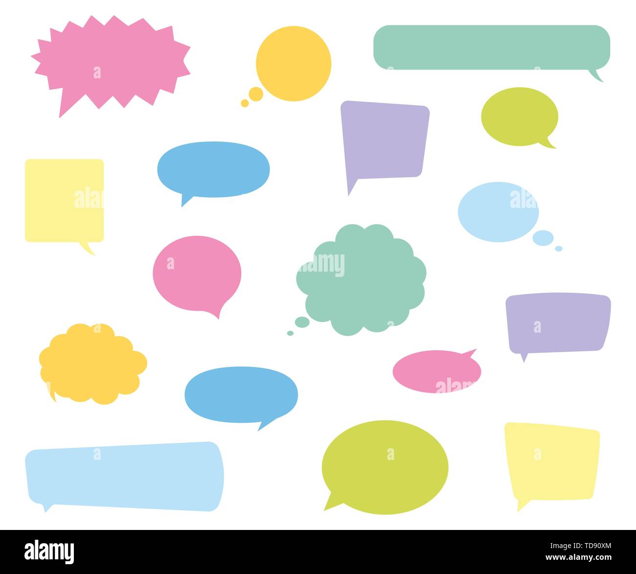 Speech bubbles set different colors. Vector eps10 Stock Vector Image ...