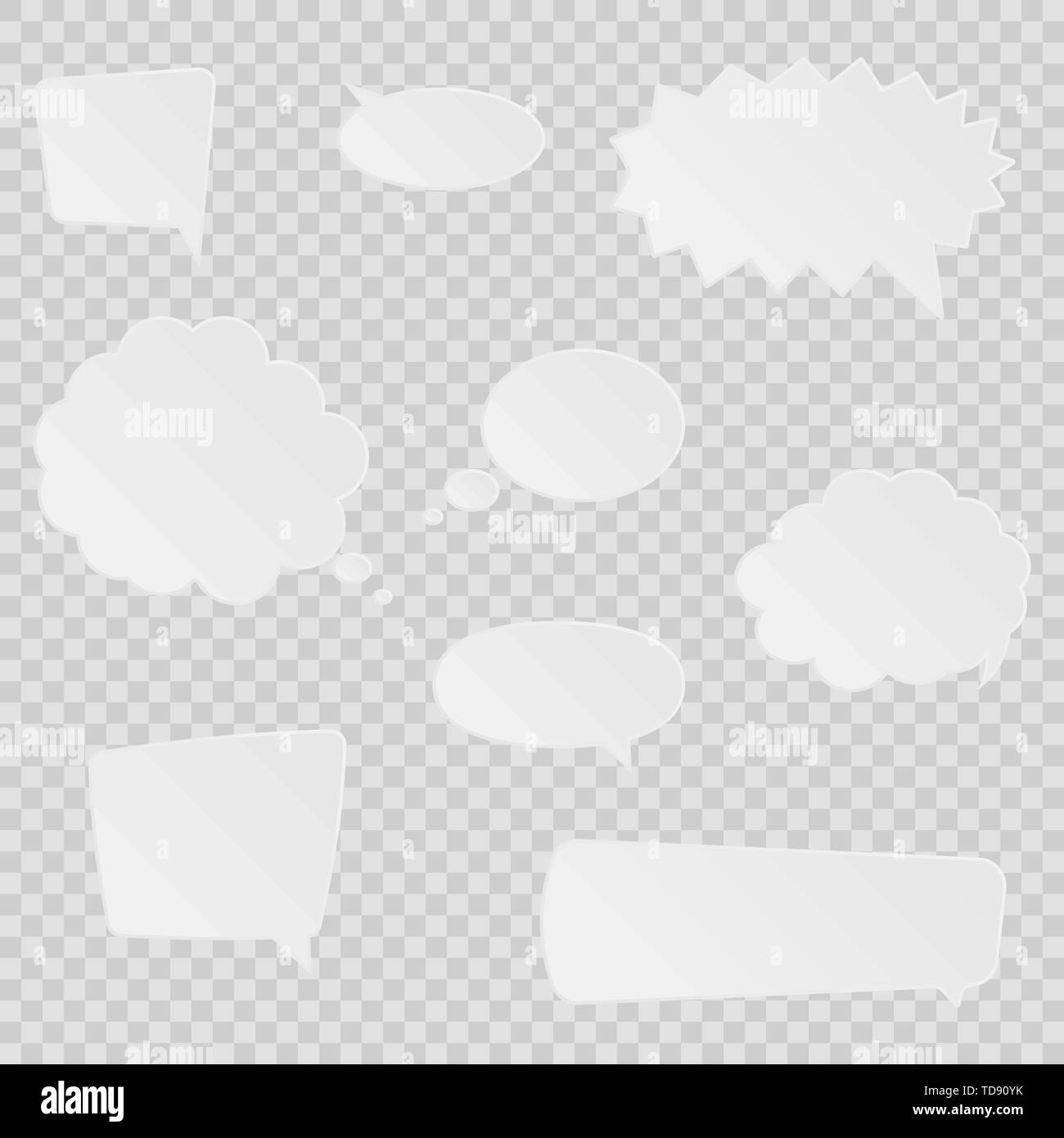 Speech bubbles set flat style. Vector eps10 Stock Vector Image & Art ...
