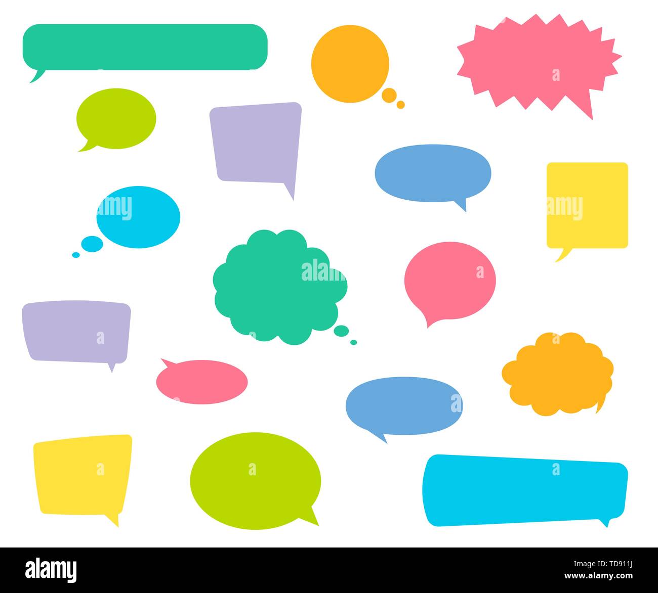 Speech bubbles set different colors. Vector eps10 Stock Vector Image ...