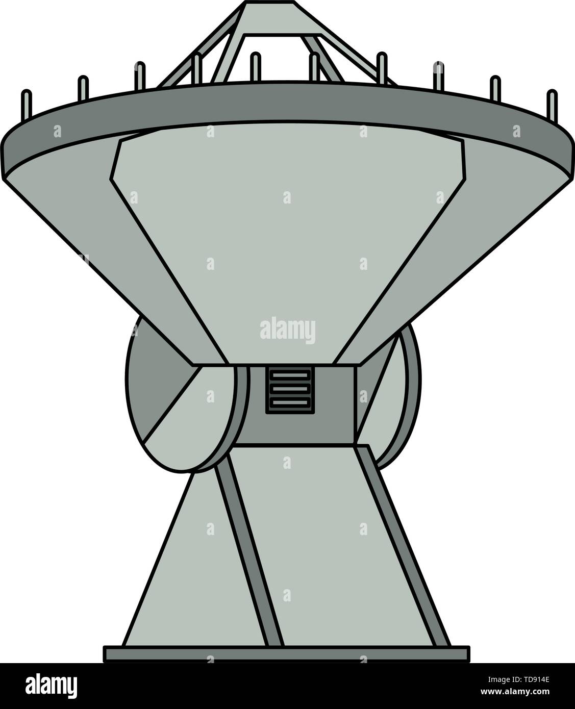 Space satellite in ground symbol isolated Stock Vector Image & Art - Alamy