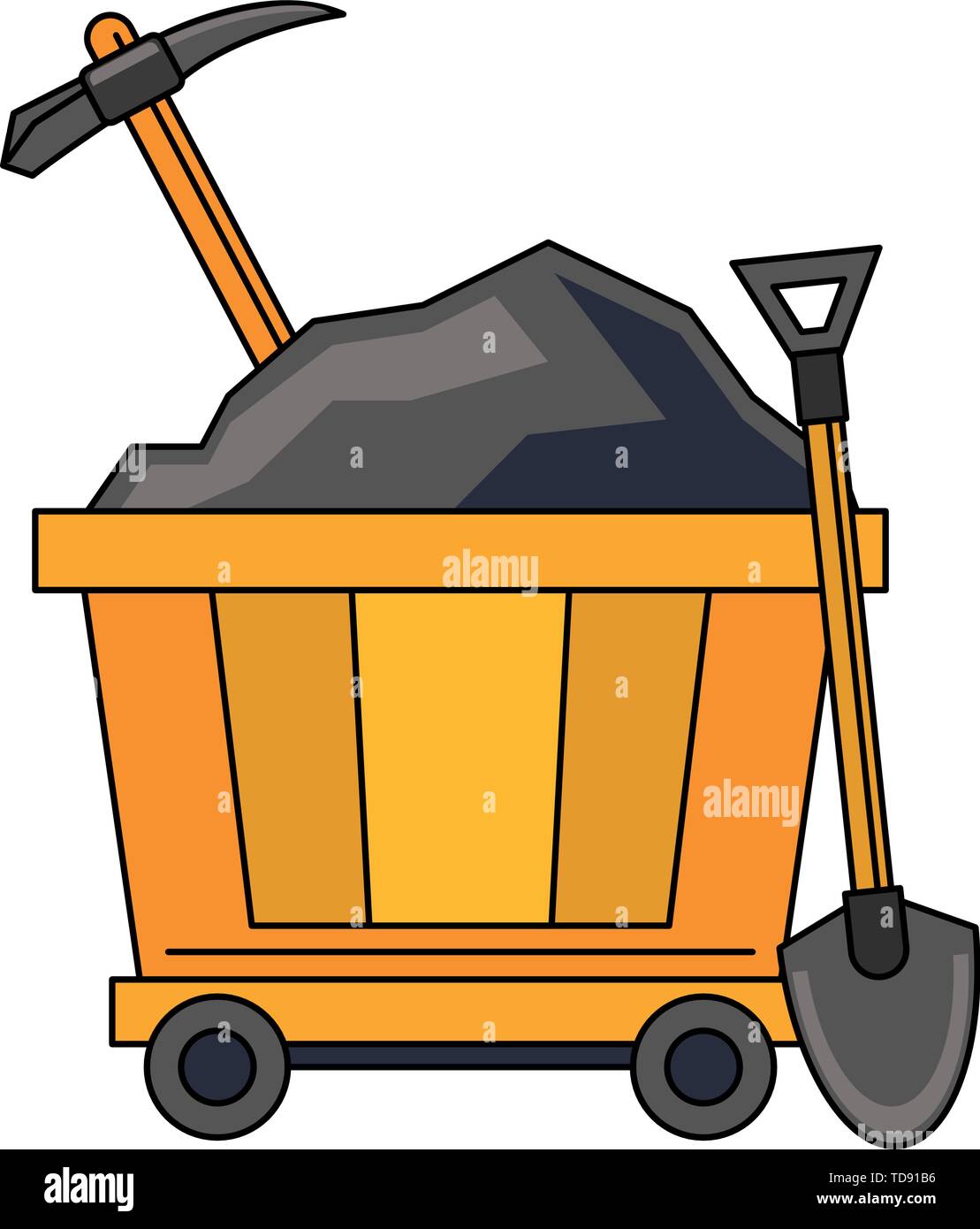 Mining carrier with pick and shovel equipment Stock Vector Image & Art ...