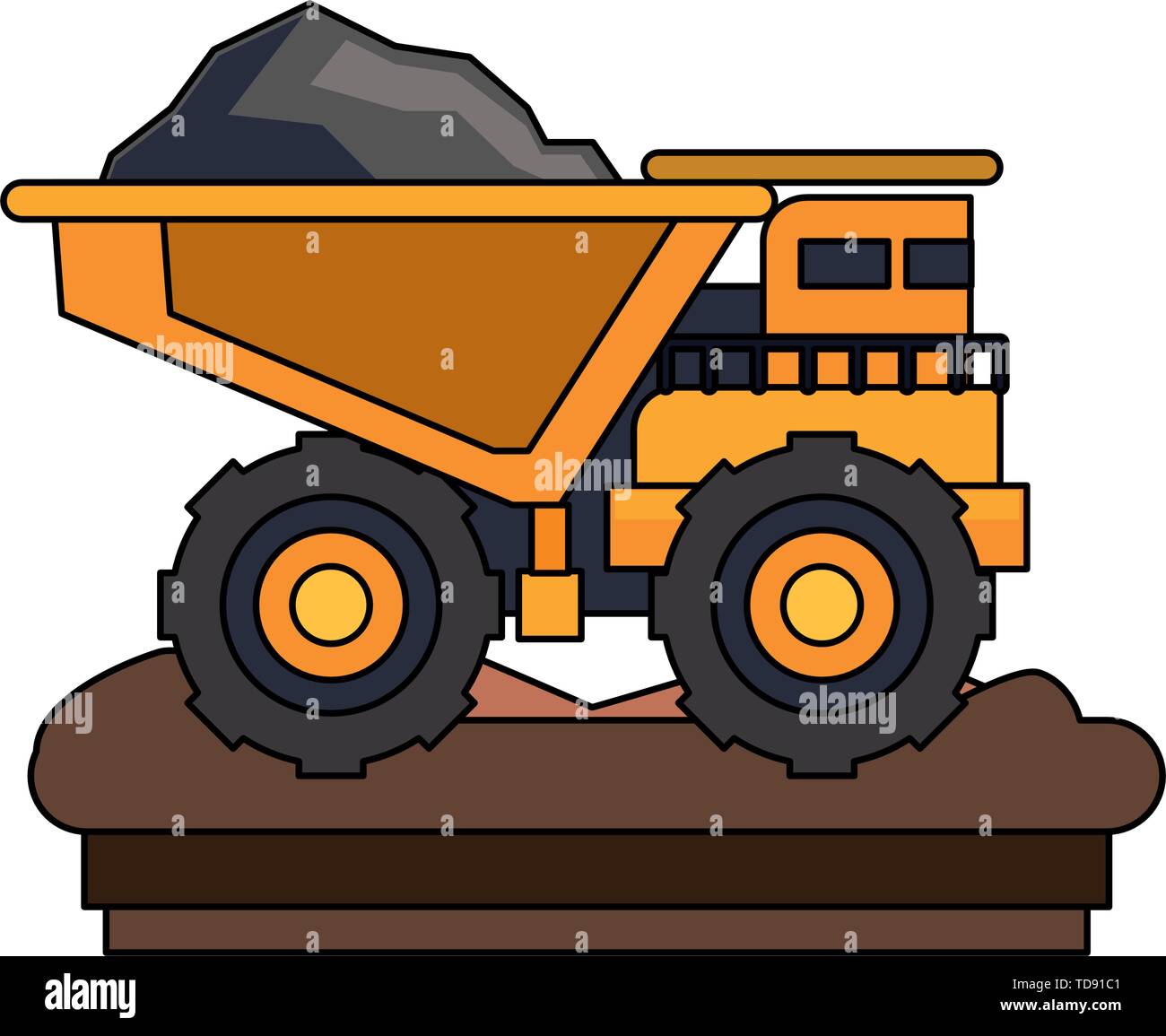 Mining vehicle machinery isolated sideview Stock Vector Image & Art - Alamy