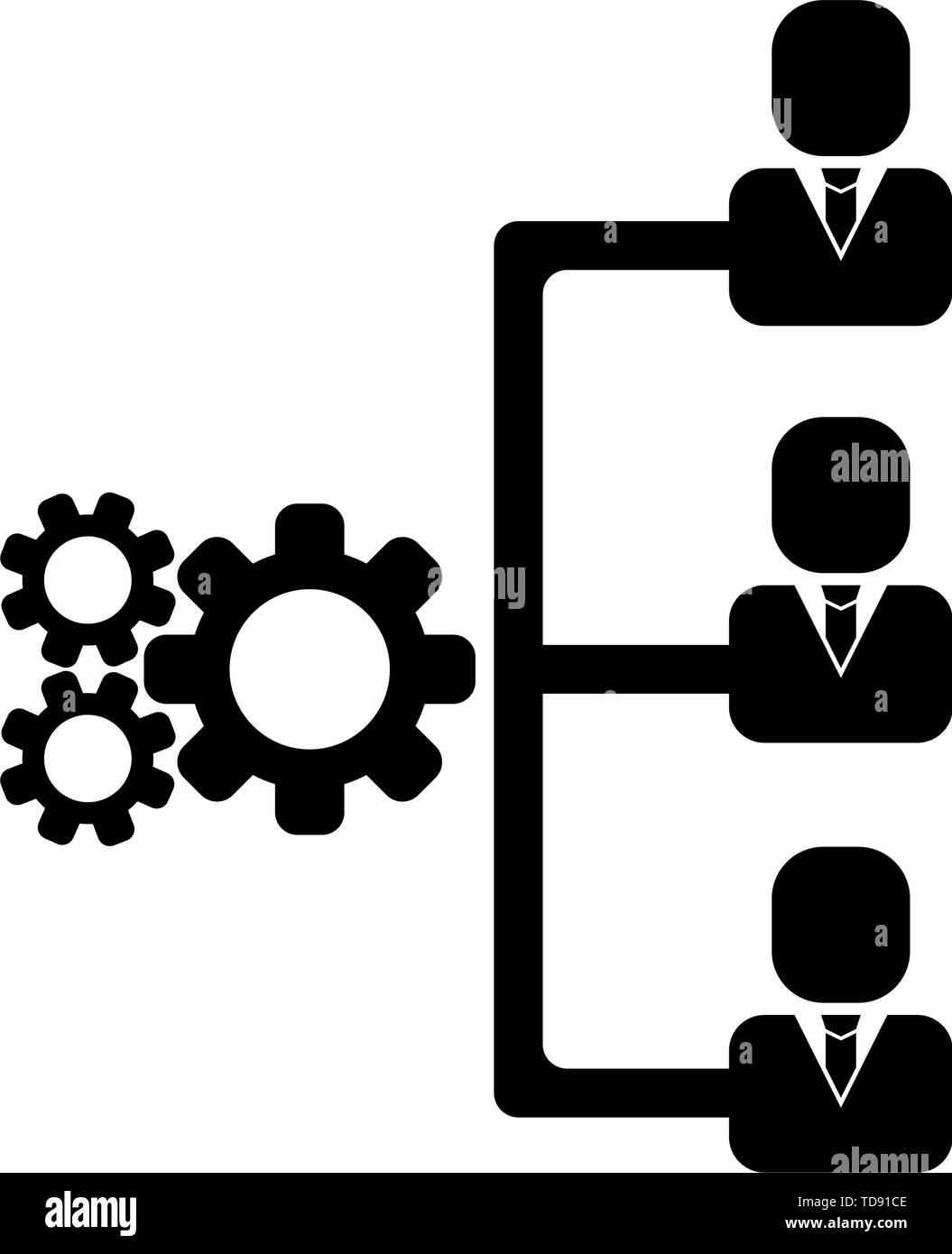 Isolated business teamwork icon on white background. Business concept ...