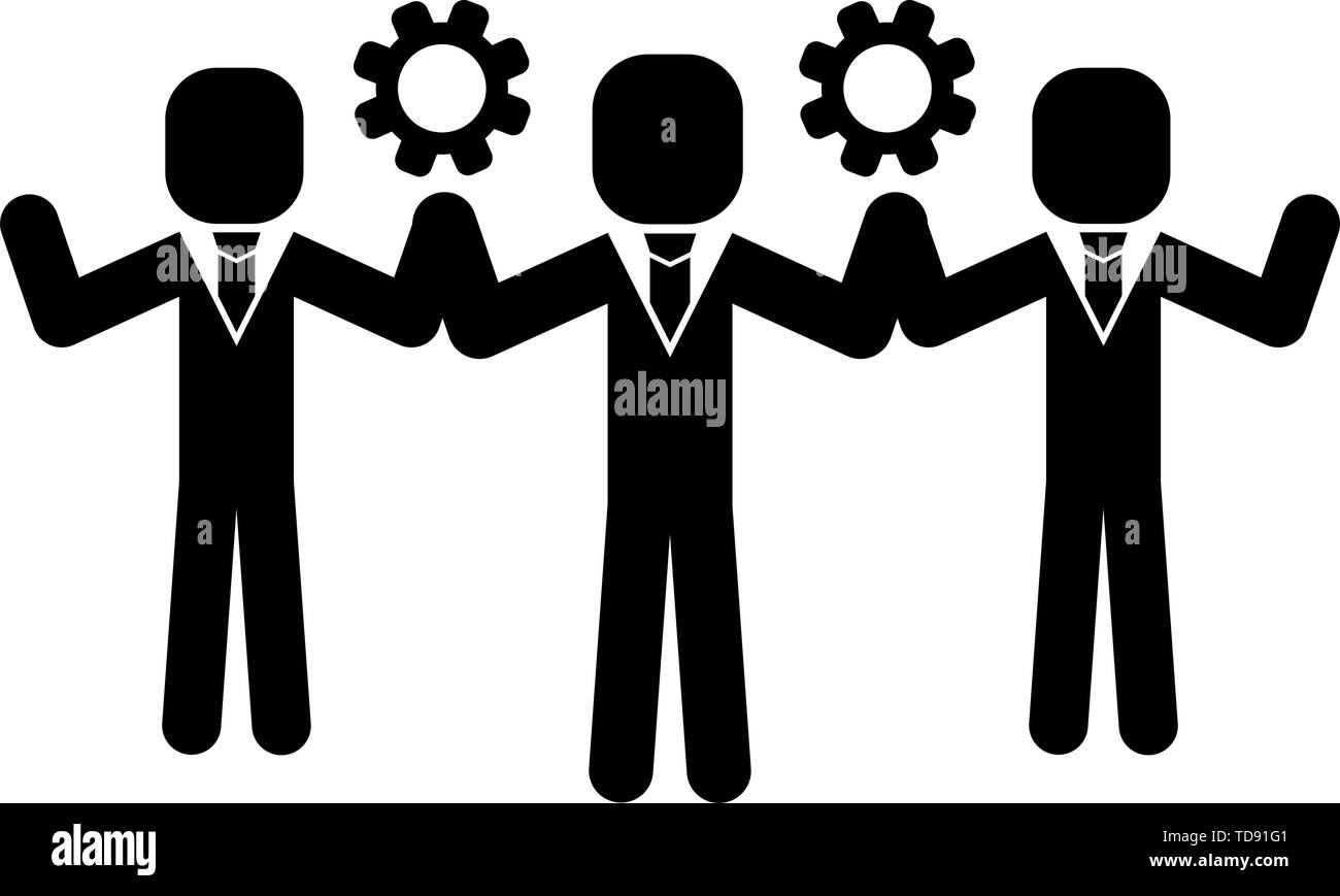 Isolated business teamwork icon on white background. Business concept ... Isolated business teamwork icon on white background. Business concept ...