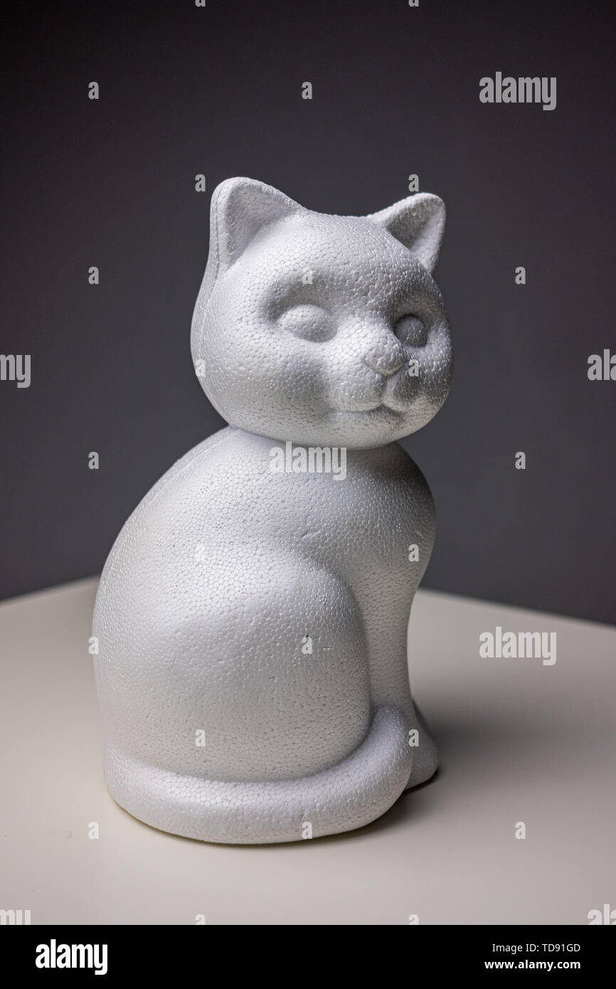 plastic cat posing in studio lighting setup for teaching Stock Photo ...