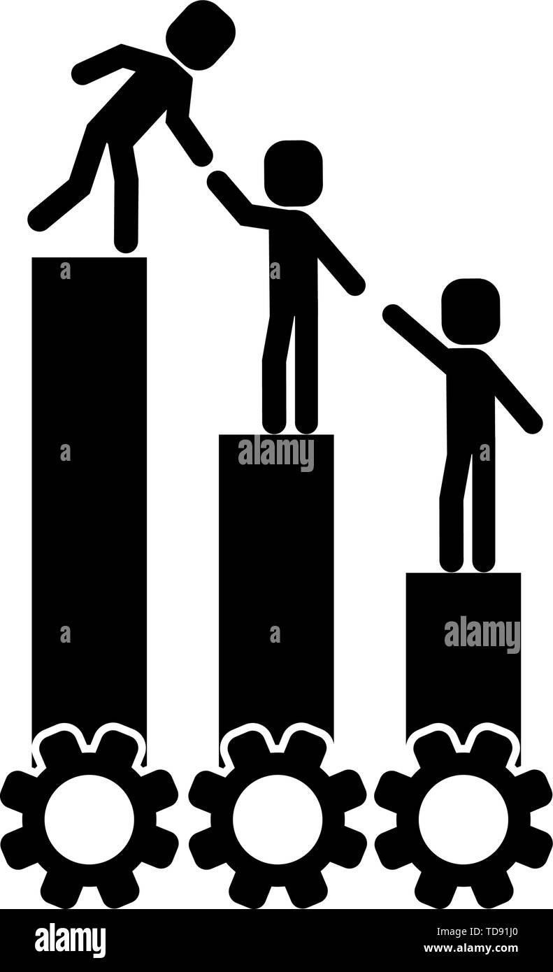 Isolated business teamwork icon on white background. Business concept ...