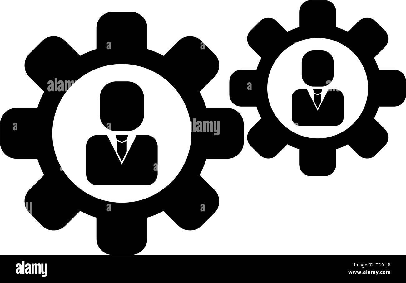 Isolated business teamwork icon on white background. Business concept ...