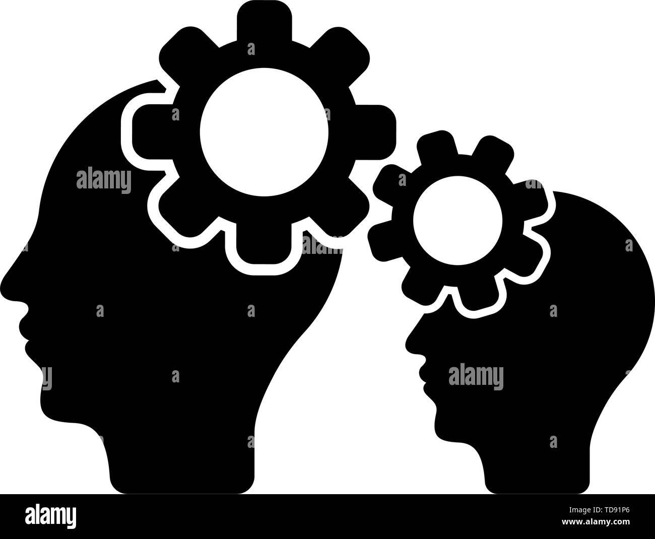 Isolated business teamwork icon on white background. Business concept ...