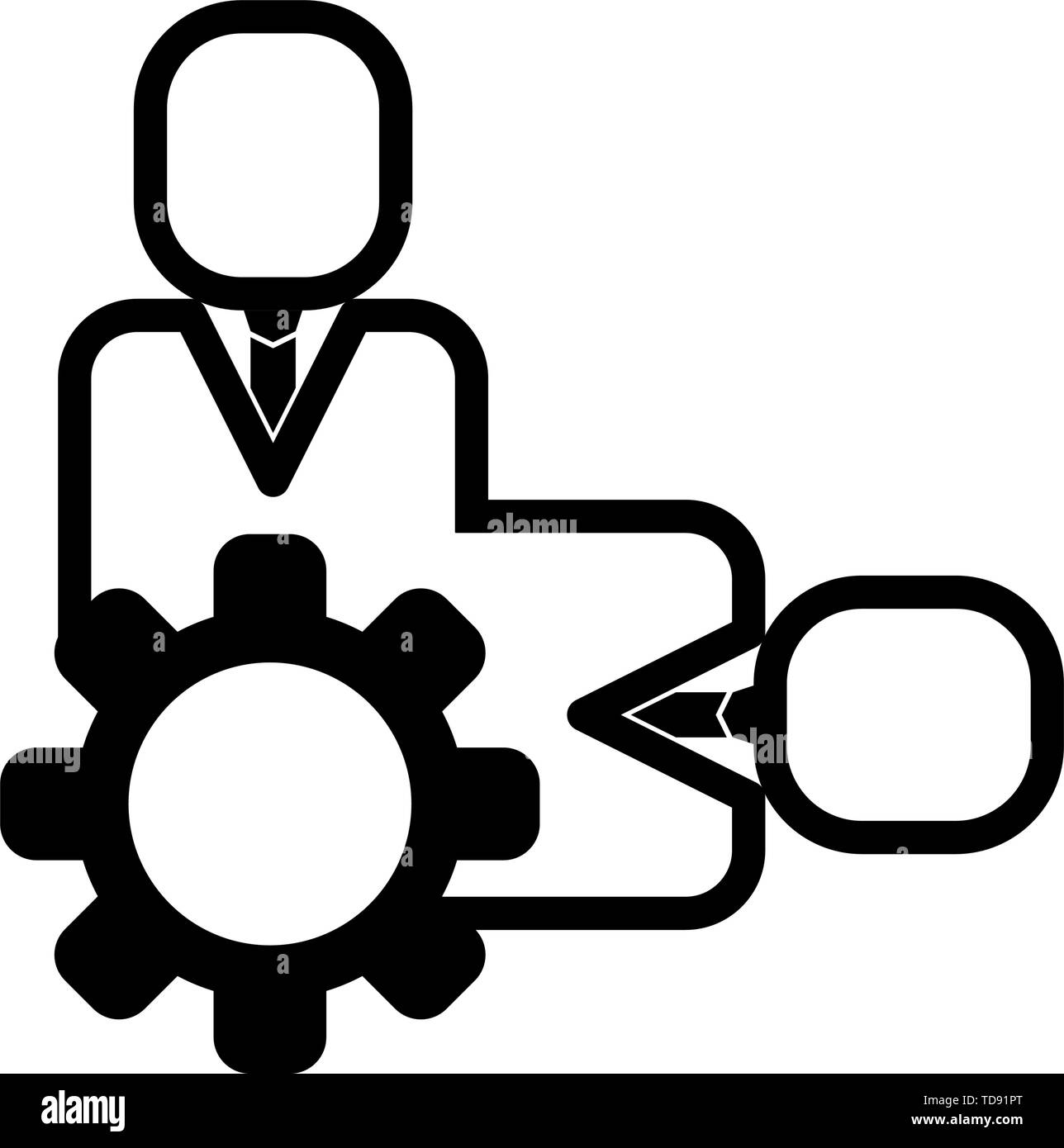 Isolated business teamwork icon on white background. Business concept ...