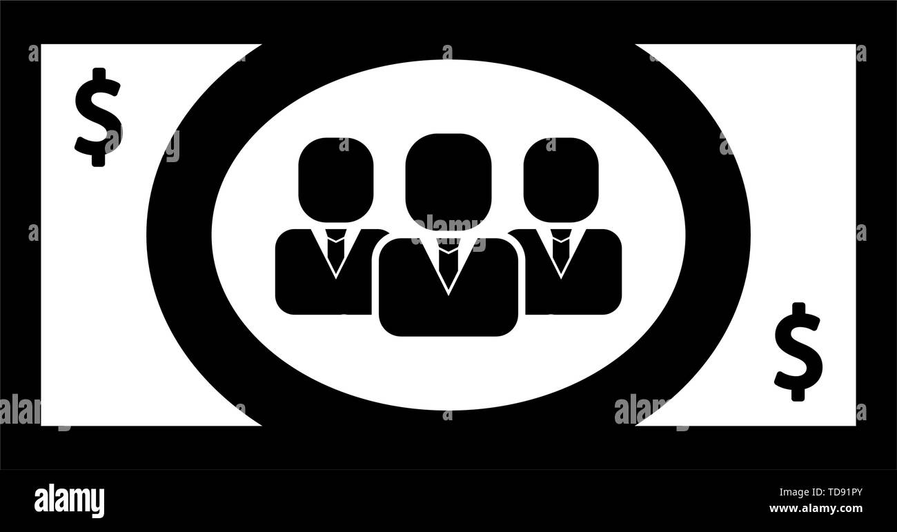 Isolated business teamwork icon on white background. Business concept ...