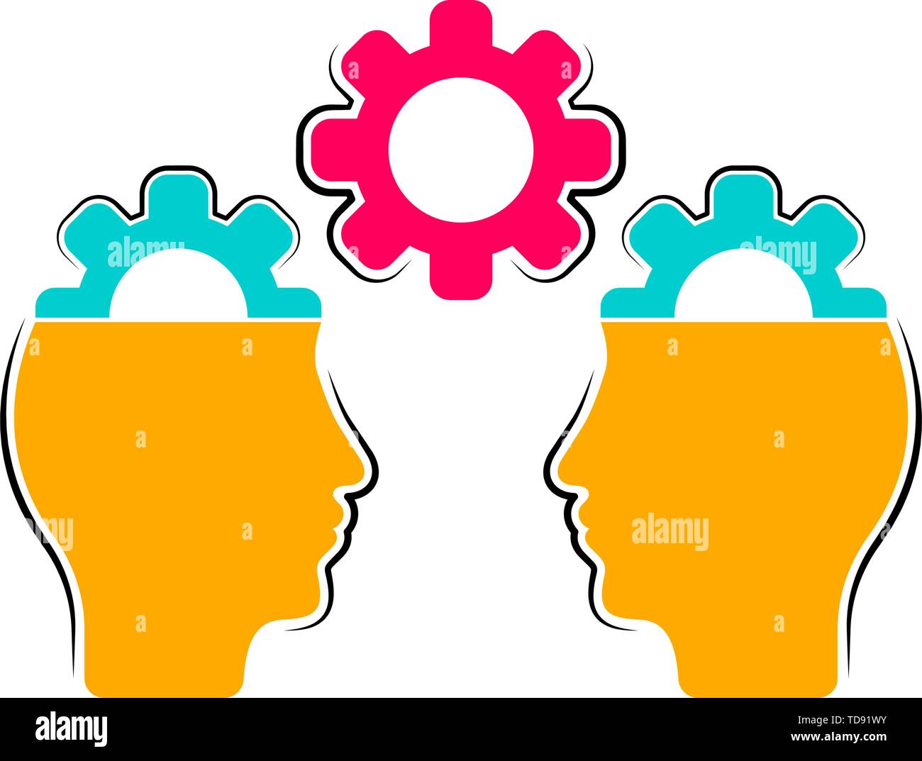 Teamwork icon hi-res stock photography and images - Alamy