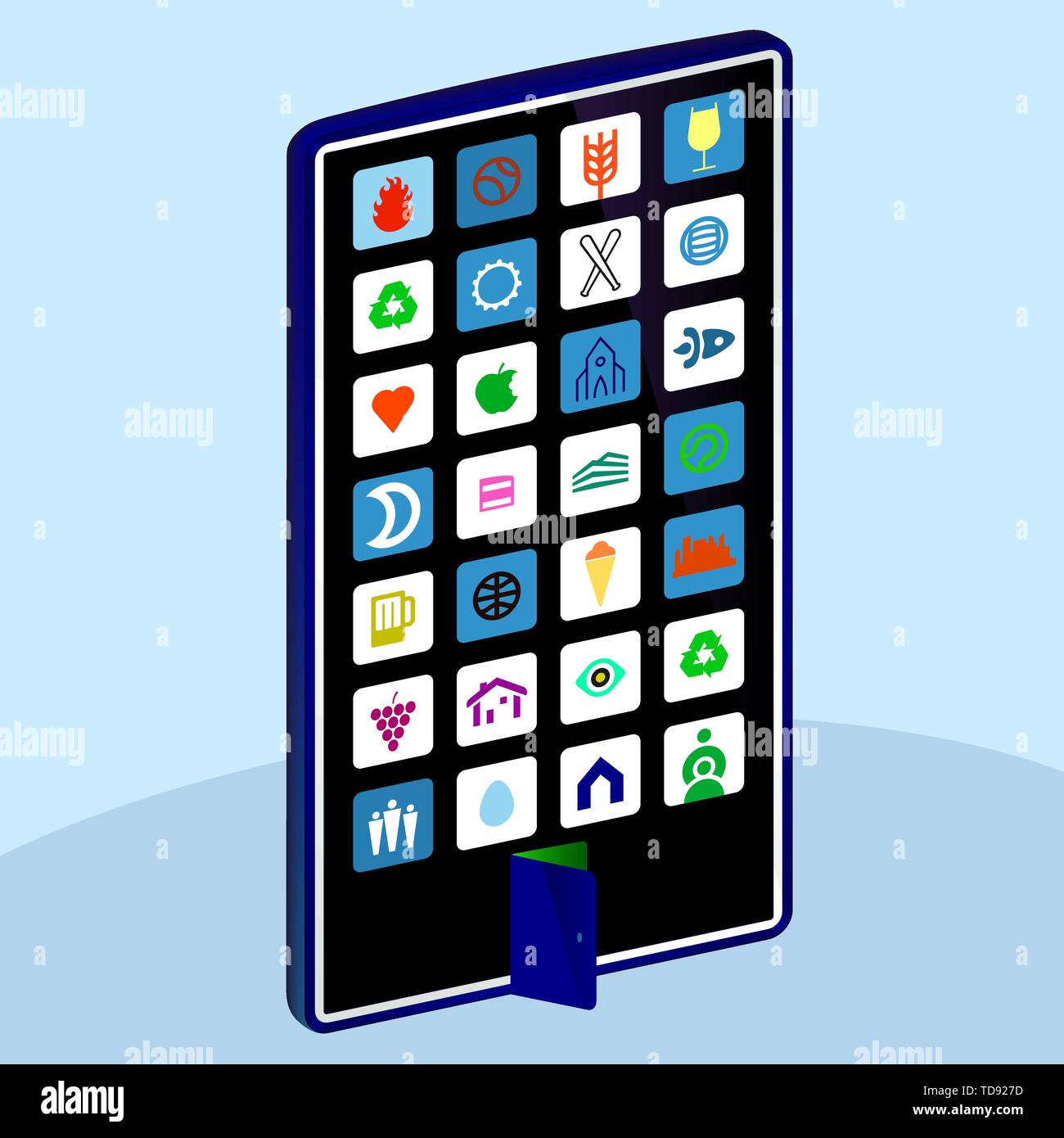 Vector illustration. Smartphone building concept. Micro technology as ...