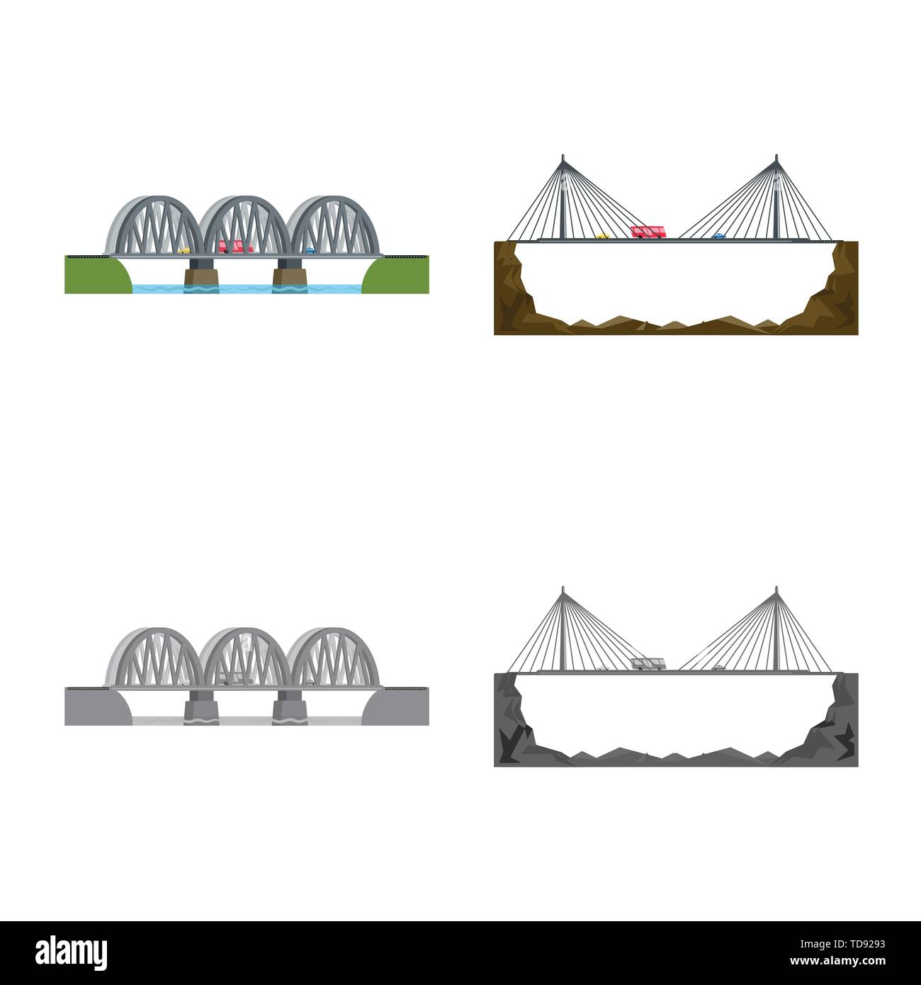 Isolated object of connection and design symbol. Set of connection and ...