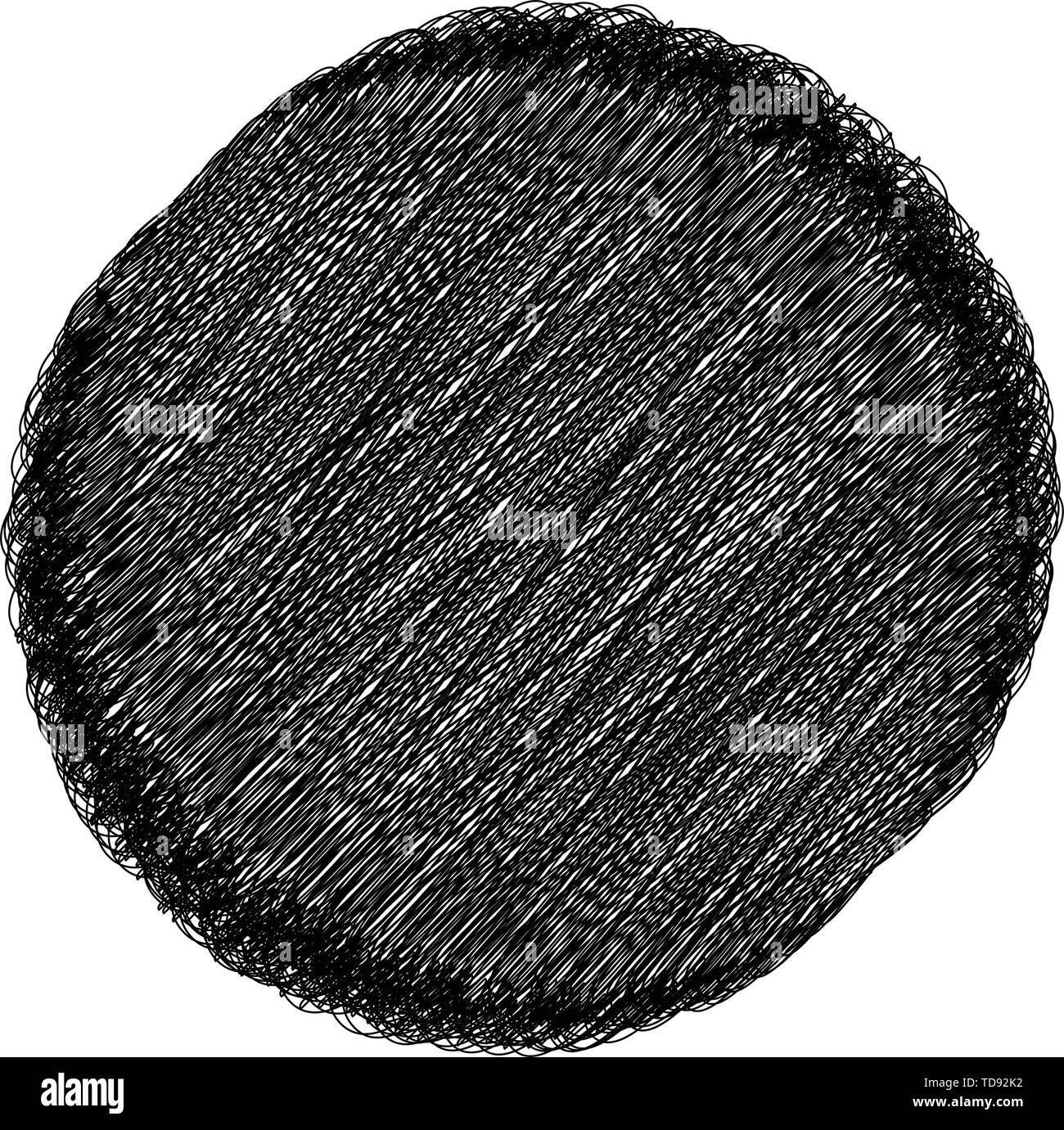 Scribble sketch circle. Sketchy circular shape Stock Vector Image & Art ...
