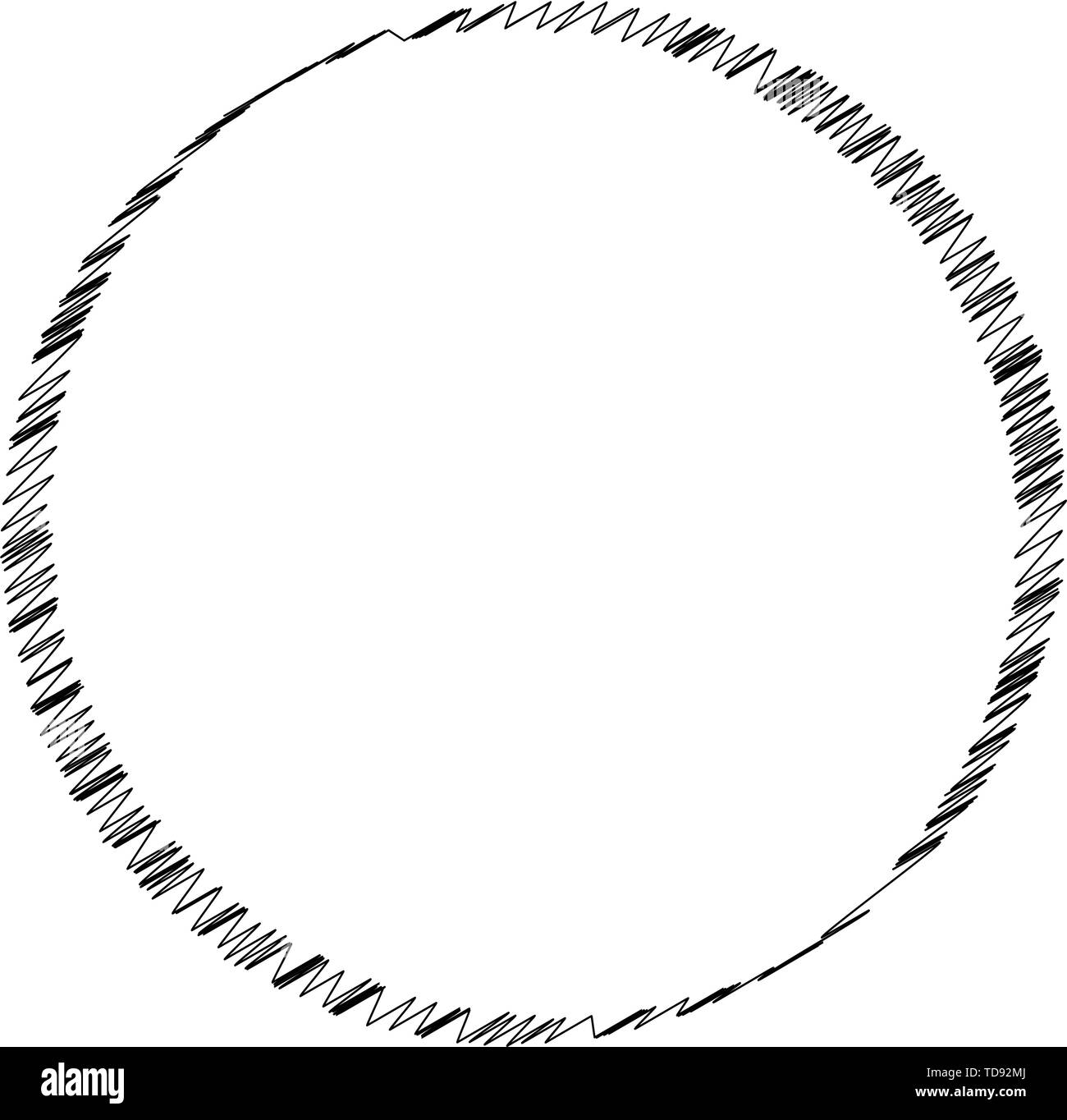 Scribble sketch circle. Sketchy circular shape Stock Vector Image & Art ...