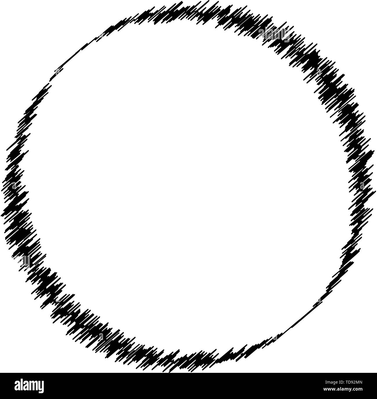 Scribble sketch circle. Sketchy circular shape Stock Vector Image & Art ...